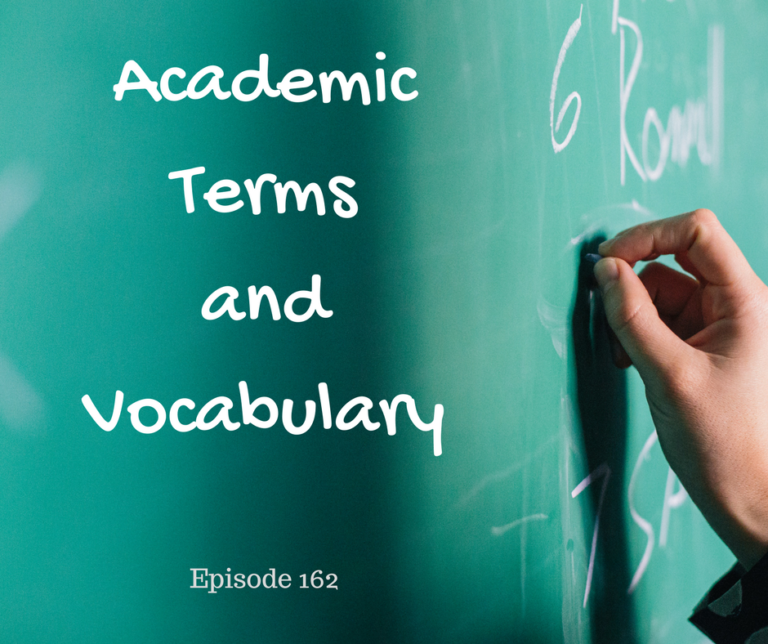 Academic Terms and Vocabulary – Inglespodcast